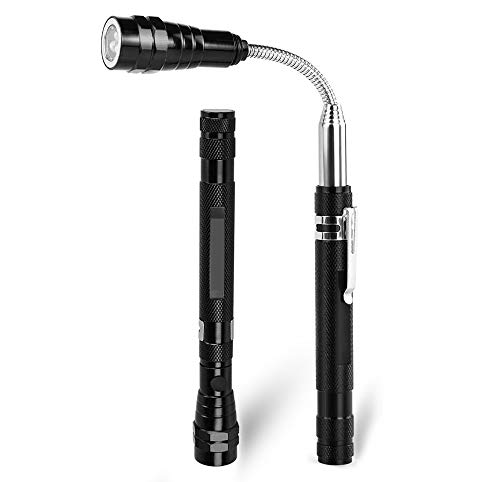 LED Magnetic Pick Up Tool,Extensible Led Flashlights,Perfect Mechanic pick-up tools gifts for men, Valentines Day gifts