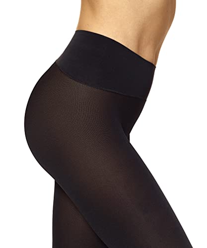 No nonsense womens Yoga Waistband Blackout Tights, 3 Pair Pack Tights, Black - Pair Pack, Large-X-Large US