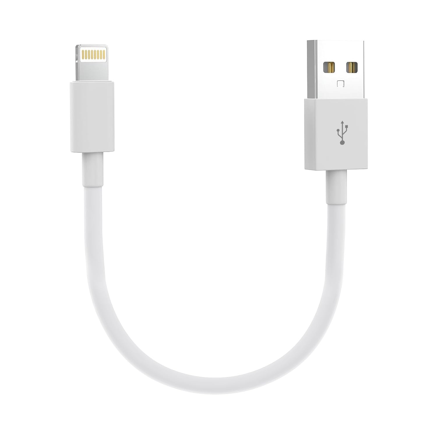 GKW Carplay iPhone Charger Cord 1ft [MFi Certified] Short USB to Lightning Charging Cable for iPhone 14/13/12/11/X/XR/XS Max/8/7/6 Plus, iPad, Aiapot Pro, 12 inch White 1-Pack