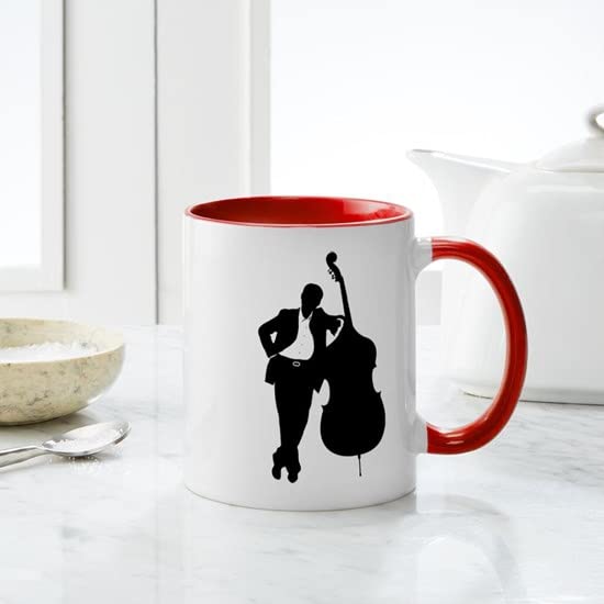 CafePress Man With Double Bass Mug Ceramic Coffee Mug, Tea Cup 11 oz