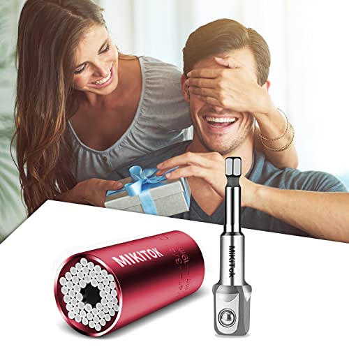 MiKiTok Universal Socket Universal Socket Wrench Craftmanstoolset,Birthday Gifts for Men Women Husband Him Boyfriend 1/4"-3/4" (7mm to 19mm)