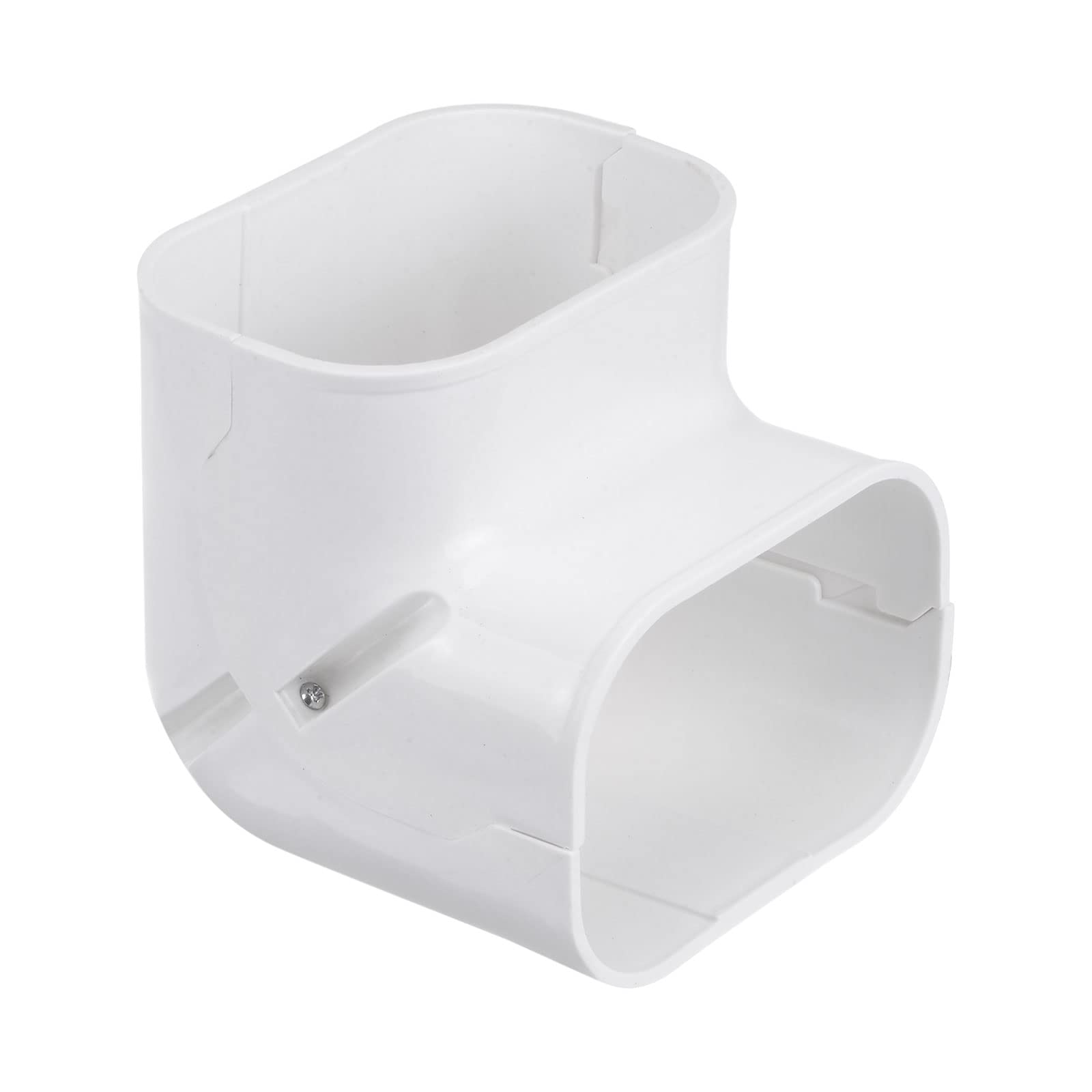 PATIKIL 5" PVC Decorative Line Cover, 90°Elbow Tubing Parts Accessories for Air Conditioner Central AC Heat Pump, White