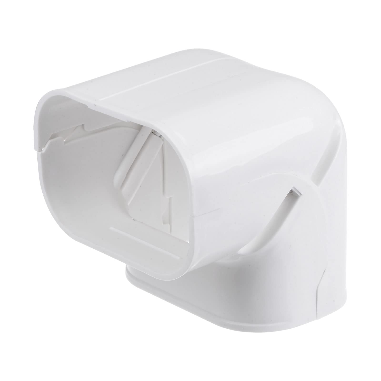 PATIKIL 5" PVC Decorative Line Cover, 90°Elbow Tubing Parts Accessories for Air Conditioner Central AC Heat Pump, White