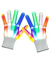 WEICHUANGXIN LED Gloves, Light Up Gloves 6 Modes Colorful Flashing Gloves Halloween Christmas Toy Gifts for Adultsβ¦