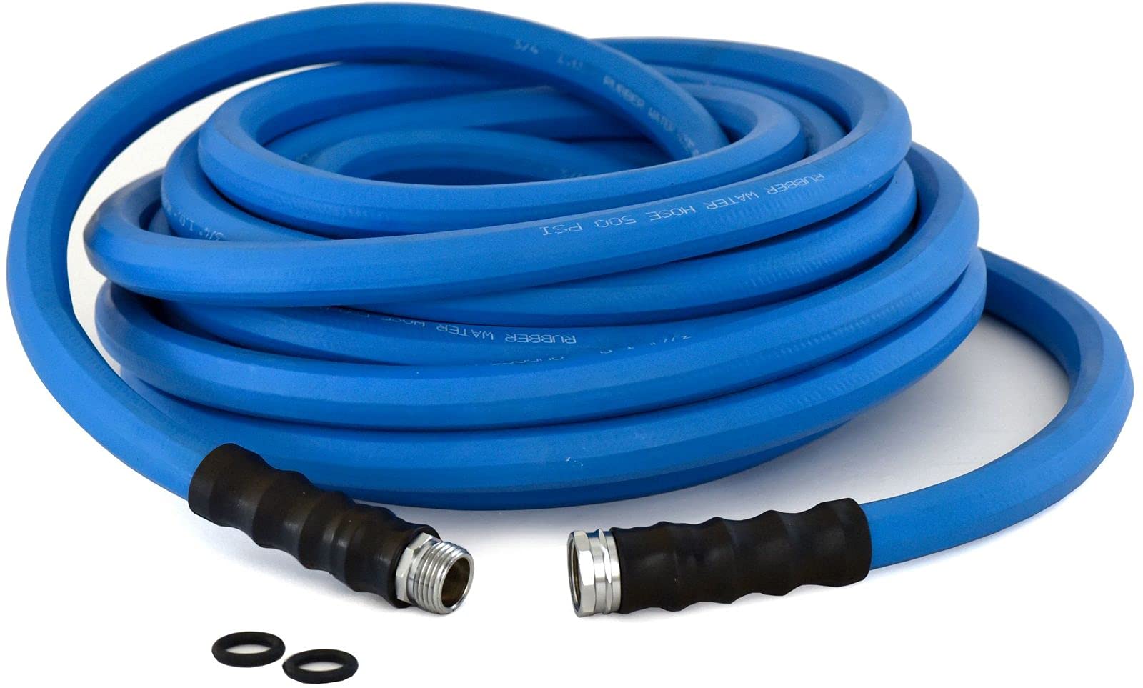 AG-LITE BSALONE25 1" x 25' Hot/Cold Water Rubber Garden Hose, 100% Rubber, Ultra-Light, Super Strong, 500 PSI, 50F to 190F Degrees, High Strength Polyester Braided, 2x Water Flow