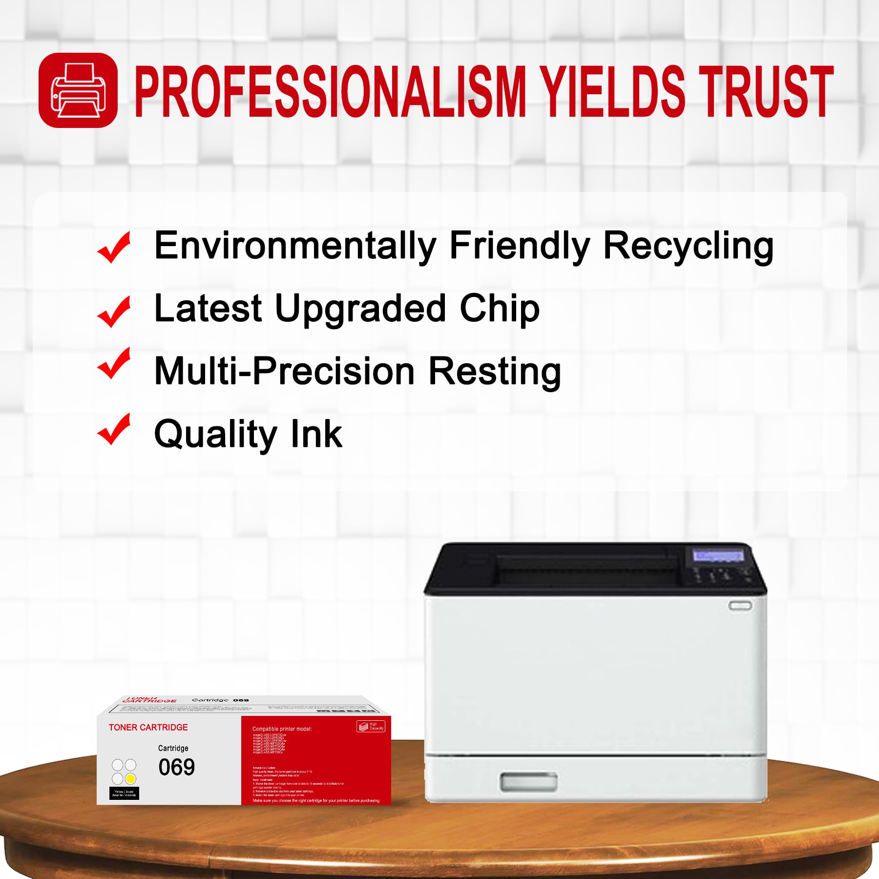 1 Pack 069 5091C001 Yellow Toner Cartridge 069 5091C001 Compatible 5091C001 Replacement for Canon imageCLASS LBP673Cdw LBP674Cx LBP674Cdw MF752Cdw MF753Cdw MF751Cdw MF756Cx Printer
