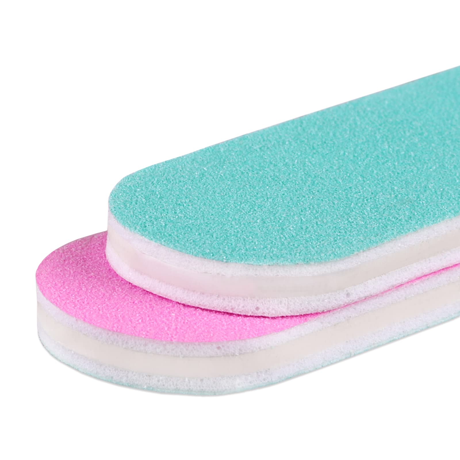 25PCS Mini Size PANA Professional Double Sided Nail Files - Pink&Teal, 180/180 Grit - Emery Board Nail Buffering File Manicure Pedicure Nail Polisher Washable