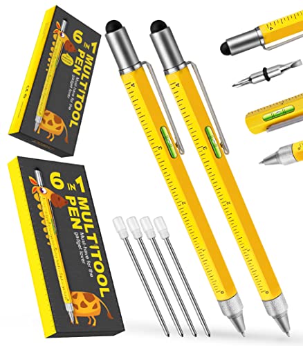Tool Gifts for Men and Women-2 Pack Multitool Pen Construction Tools, Pen Tool Gadget for Men Women,Gifts Ideas for Engineer Woodworkers Carpenter and 20 in 1 Multi Tool Cool Gadgets for Men