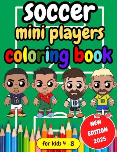 Soccer Mini Players Coloring Book : For kids Ages 4-8