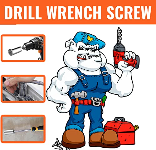 Universal Socket Tools Stocking Stuffers for Men Under 10 Dollars Gadgets Grip Power Drill for Car Ratchet Socket Set Wrench Cool Stuff Valtentines Gift for Husband Gifts Sets for Him Dad (7-19mm)