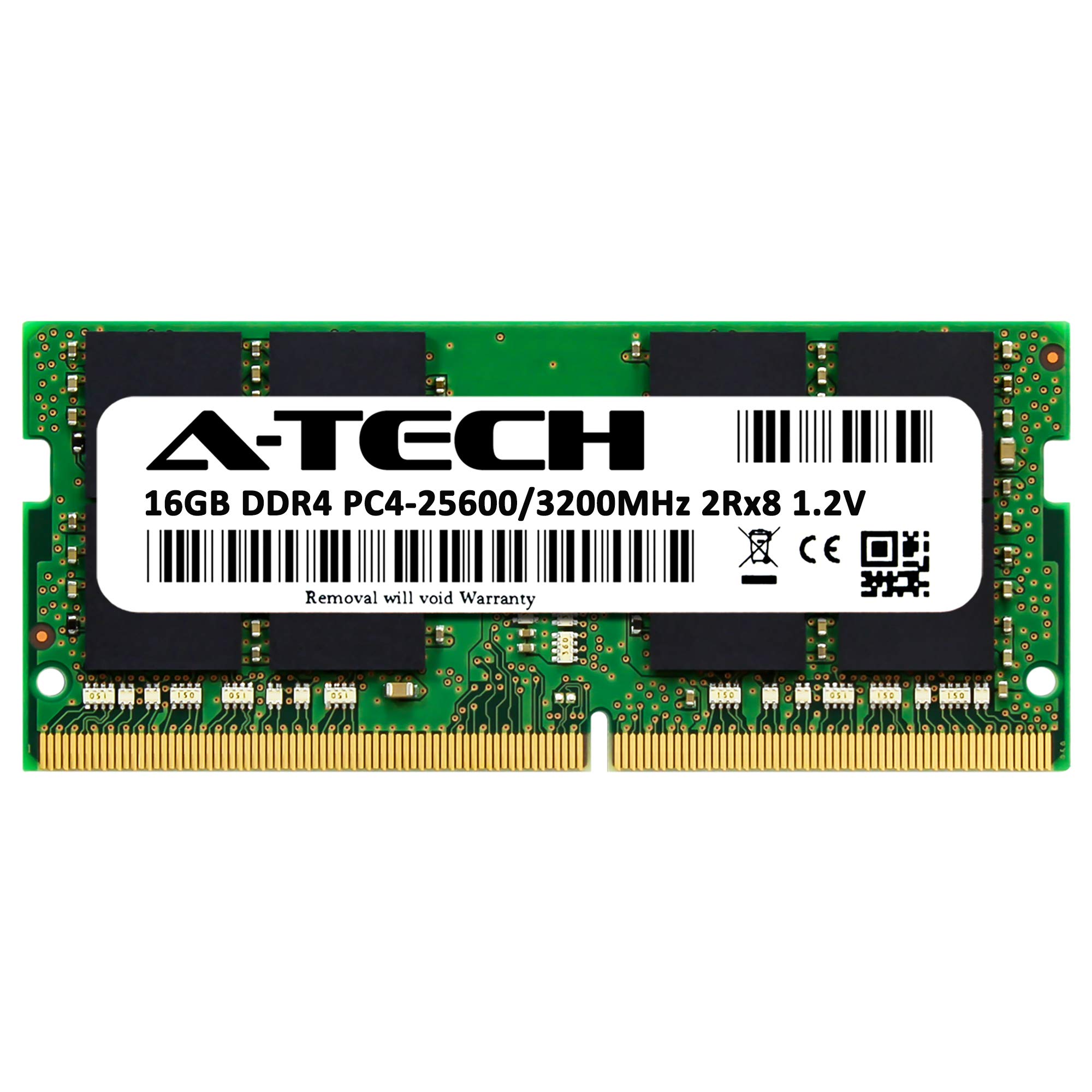 A-Tech 16GB RAM Replacement for Dell SNPWTHG4C/16G, AA937596, AA960023, WTHG4, 0WTHG4 | DDR4 3200MHz PC4-25600 2Rx8 Non-ECC SODIMM Laptop & All-in-One Single Memory Module