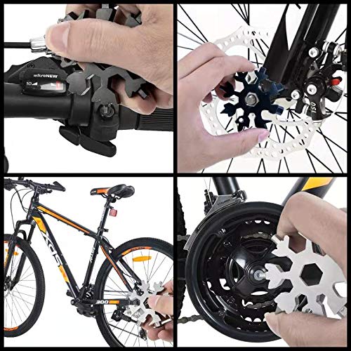 18 in 1 Snowflake Multi Tool, Stocking Stuffers for Men, Christmas Gifts for Dad Husband Boyfriend, Birthday Gift Ideas for Men, Stainless Steel Tool Wrench, Screwdriver Kit with Premium Keychain¡