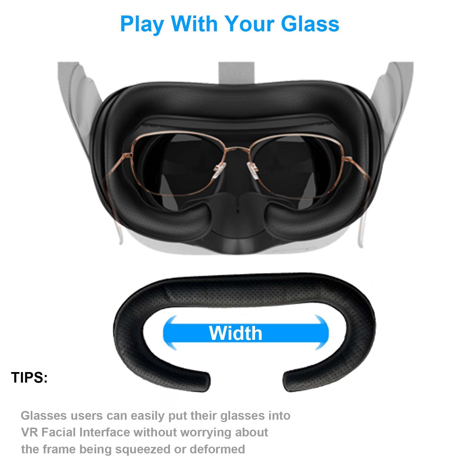 VR Face Pad for Oculus Quest 2,Facial Interface Bracket Face Cover Compatible with Quest 2 Accessories,Anti-fogging Sweatproof Face Cover,Anti-Leakage Nose Pad & Enhanced Vent Design