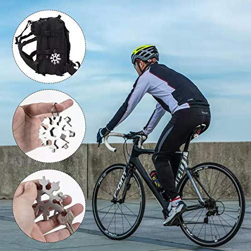 18 in 1 Snowflake Multi Tool, Stocking Stuffers for Men, Christmas Gifts for Dad Husband Boyfriend, Birthday Gift Ideas for Men, Stainless Steel Tool Wrench, Screwdriver Kit with Premium Keychain¡