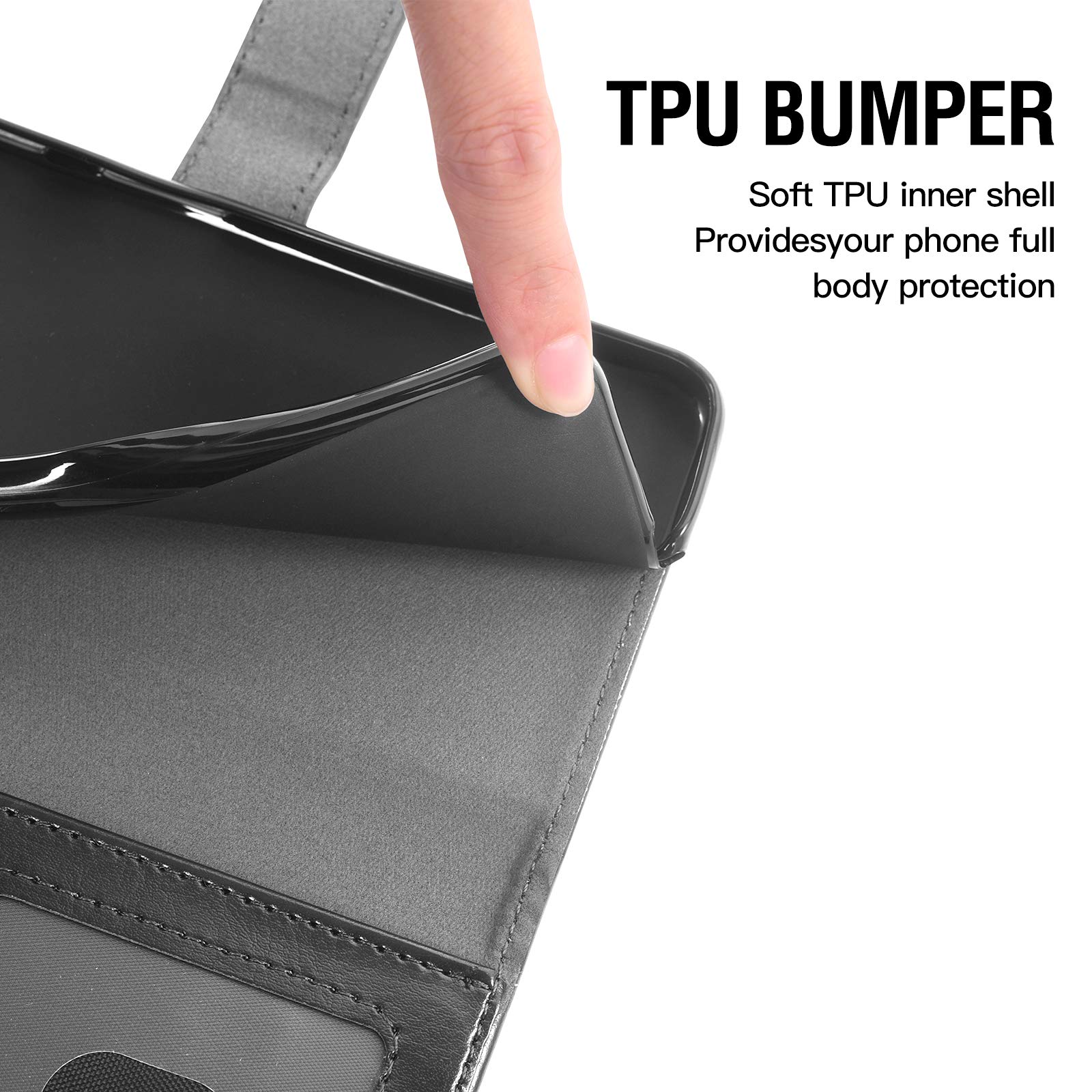 Asuwish Compatible with OnePlus Nord N100 Wallet Case Tempered Glass Screen Protector Leather Flip Cover Card Holder Stand Cell Phone Cases for One Plus N 100 4G 1 Plus 1plus One+ 1+ 100N Men Black