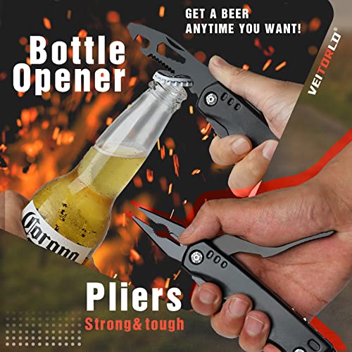 VEITORLD Cool Gadgets Survival Tools Hammer Multitool, Gifts for Men Him Dad, Anniversary Birthday Gift for Husband Boyfriend, Camping Accessories Gadgets Stocking Stuffers for Men