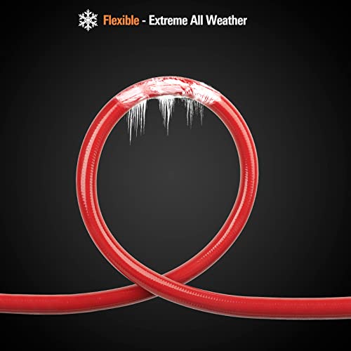 Solution4Patio Homes Garden 3/4 in. x 4 ft. Short Garden Hose Red Lead-in Hose Male/Female, No Leaking, Solid Brass Fitting for Water Softener,Dehumidifier,Vehicle Water Filter 12 Year Warranty