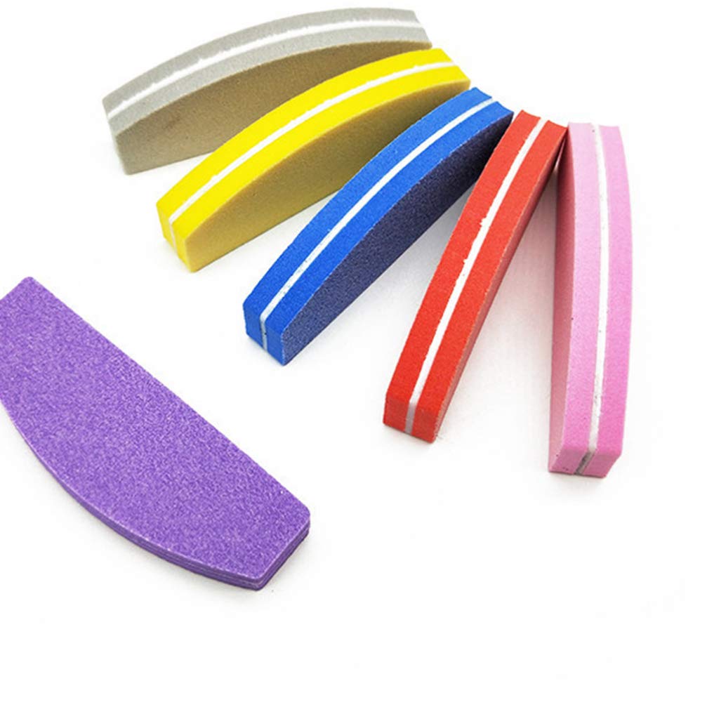 Beaupretty 20PCS nail file for acrylic nails nail sanding block pedicure nail buffer nail files Toenail File nail emery board False Nail File Fingernail File nail art tool bulk purple Remover