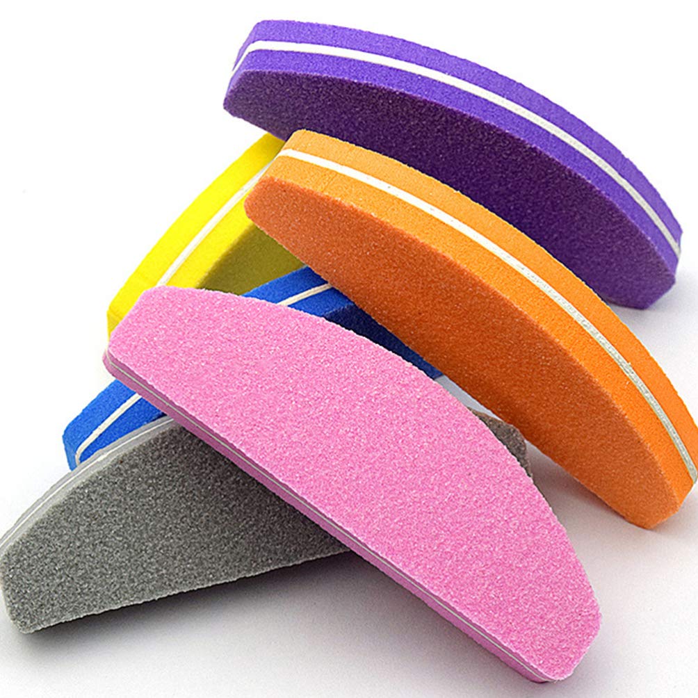Beaupretty 20PCS nail file for acrylic nails nail sanding block pedicure nail buffer nail files Toenail File nail emery board False Nail File Fingernail File nail art tool bulk purple Remover