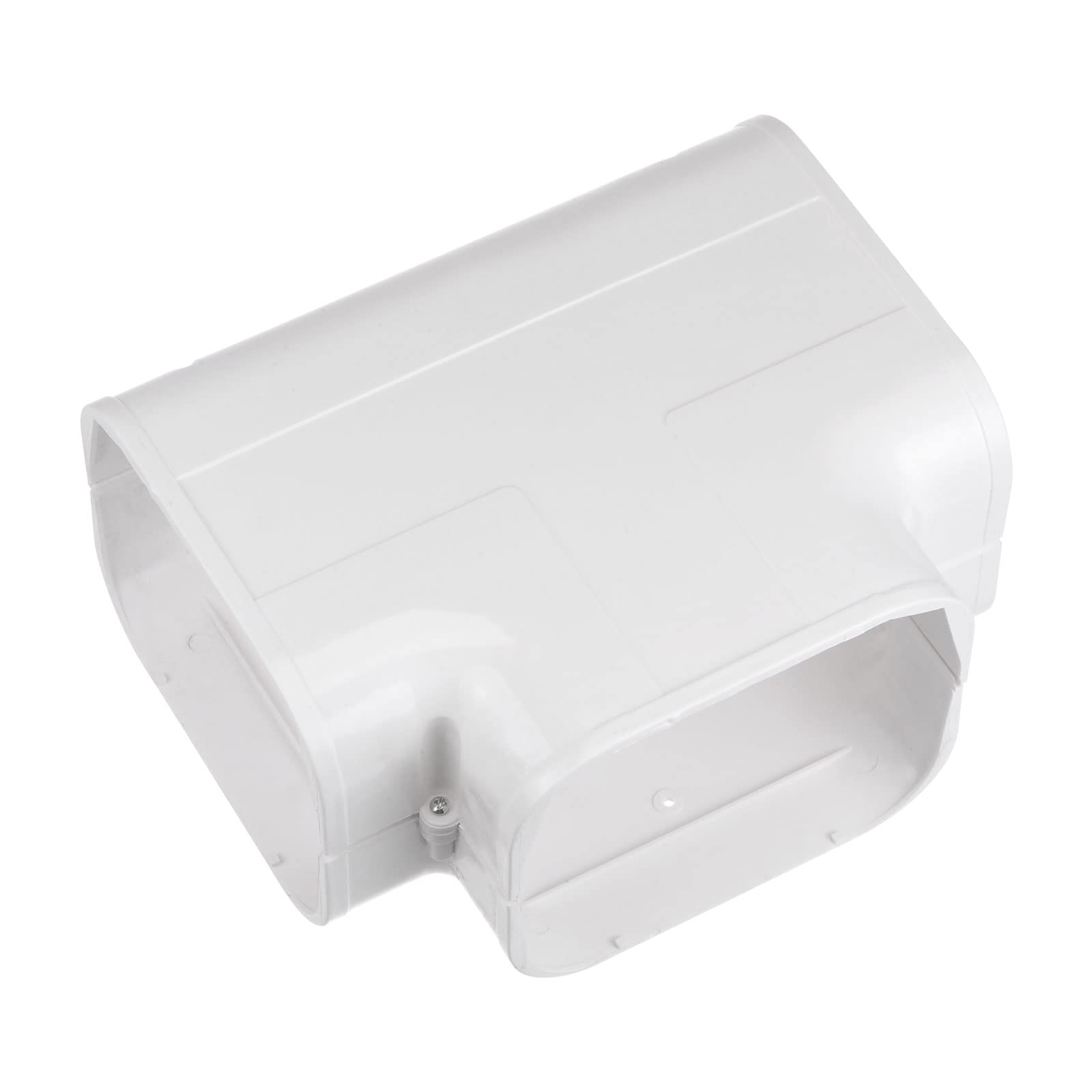 PATIKIL 6" PVC Decorative Line Cover, Tee Elbow Tubing Parts Accessories for Air Conditioner Central AC Heat Pump, White