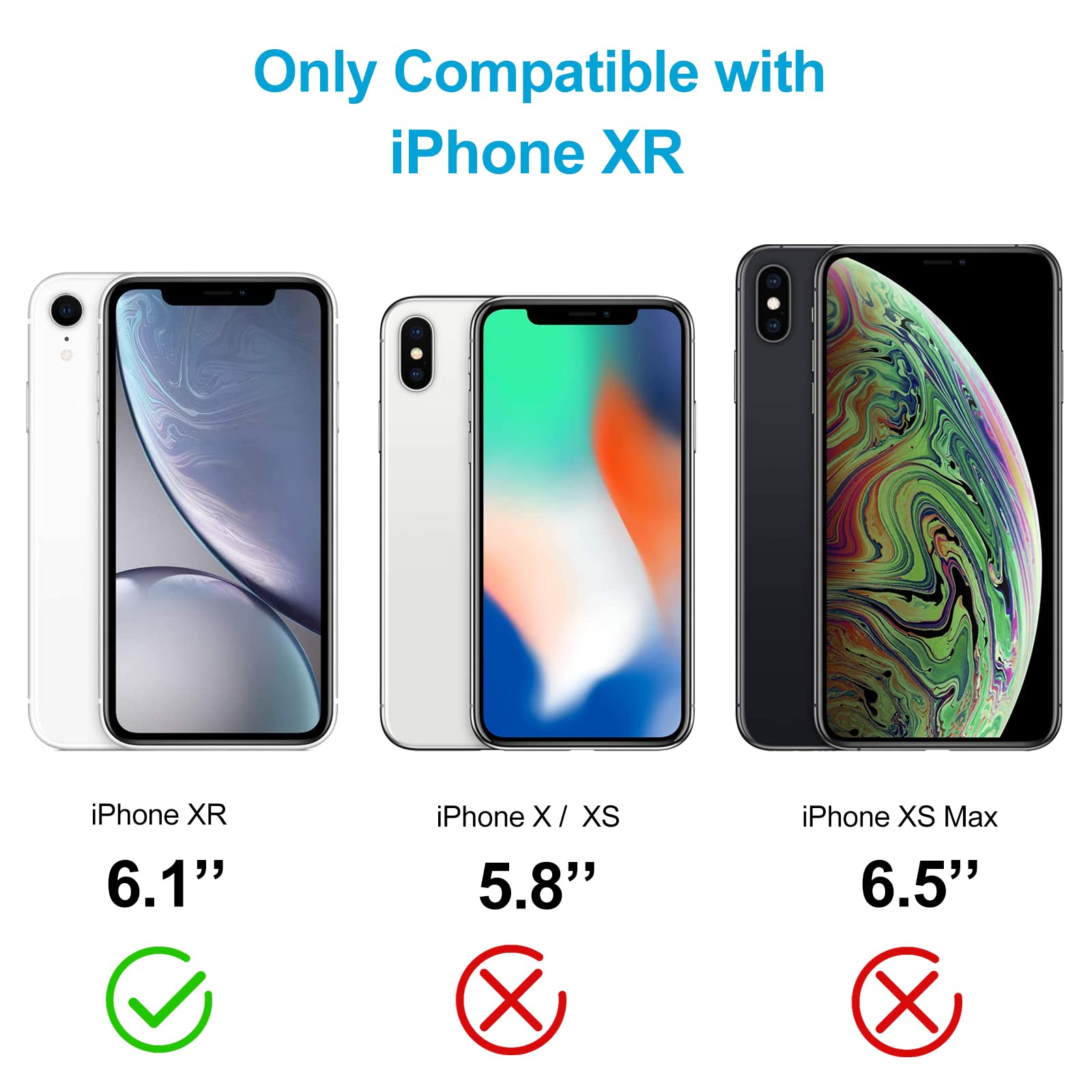 PNATEE Case for iPhone XR, Cute Cartoon White Butterflies, Unique Kawaii TPU Bumper Protective Case