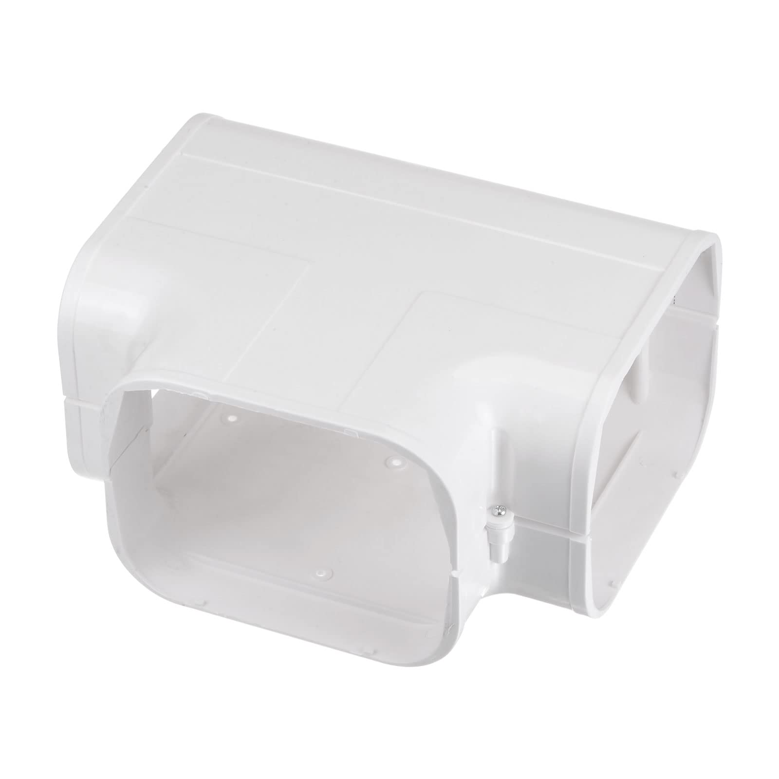 PATIKIL 6" PVC Decorative Line Cover, Tee Elbow Tubing Parts Accessories for Air Conditioner Central AC Heat Pump, White