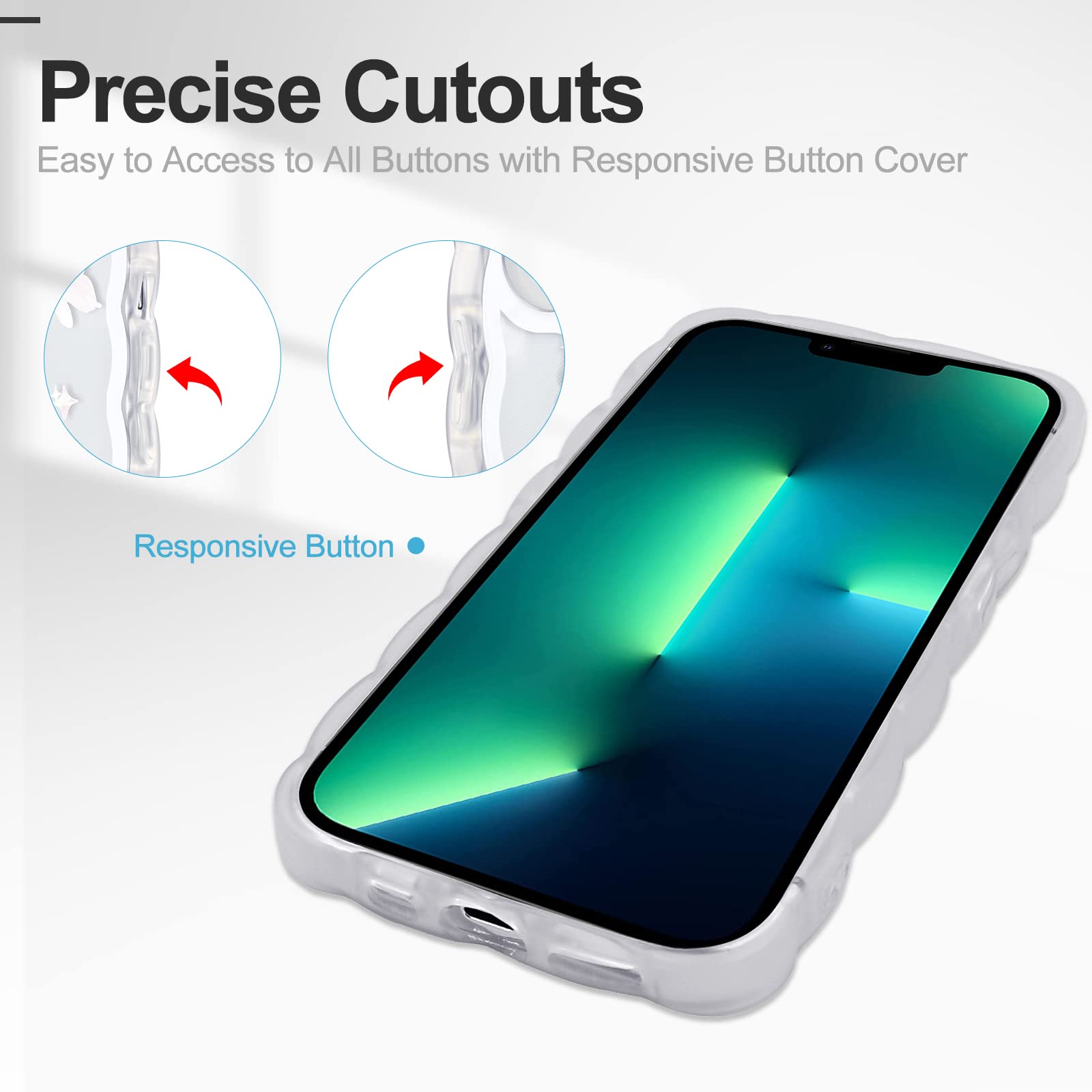 PNATEE Case for iPhone XR, Cute Cartoon White Butterflies, Unique Kawaii TPU Bumper Protective Case