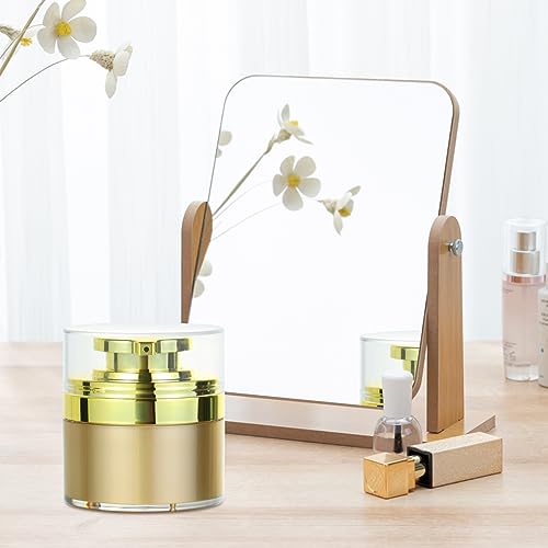 Airless Pump Makeup Jar Acrylic Cosmetic Jar 2pcs 1 oz Vacuum Travel Bottle Empty Containers with Pump for Skincare Cream Lotion or DIY Skin Care Products