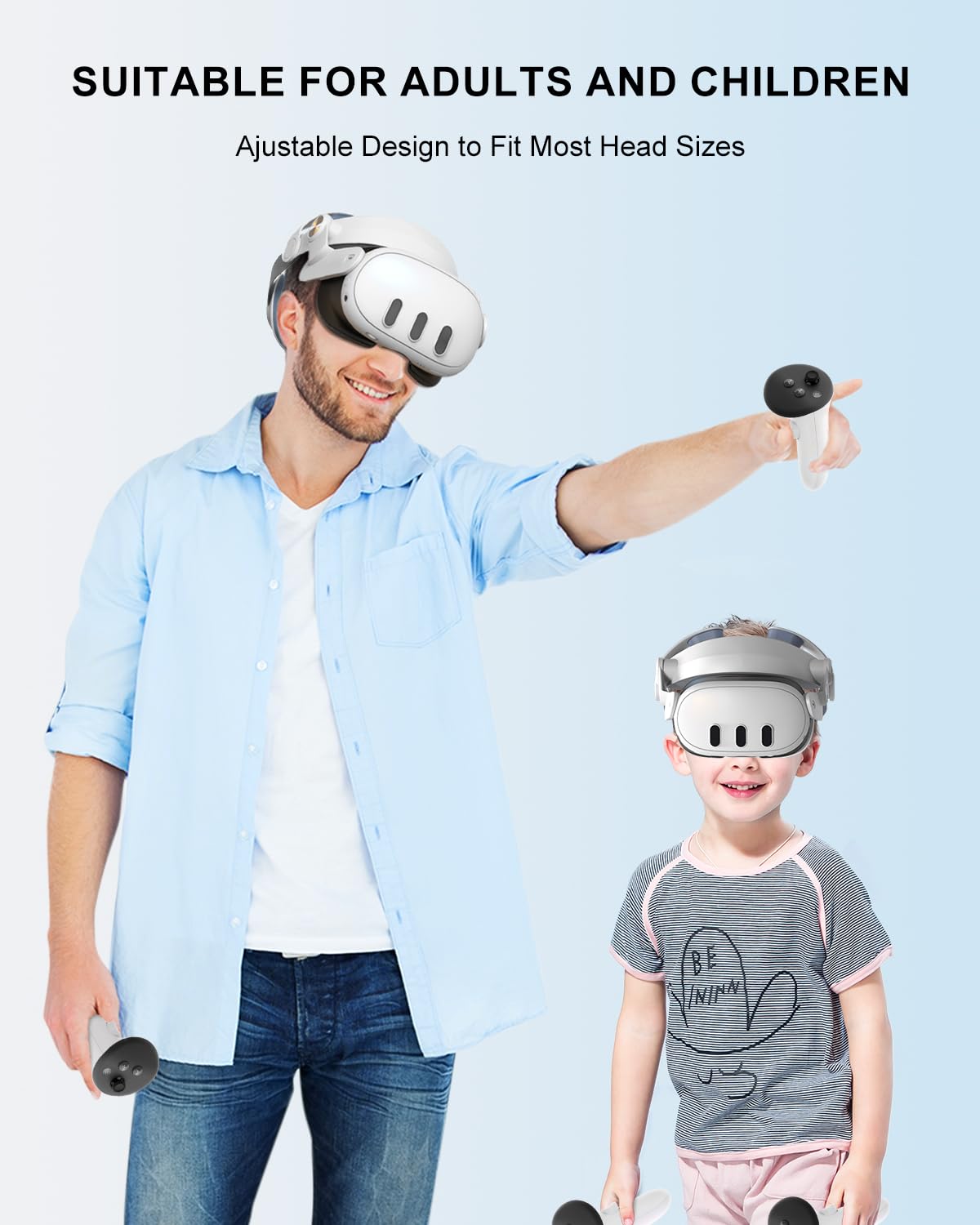for Meta Quest 3/3S Head Strap - Comfort Vr Accessories with Adjustable Elite Headstrap Design for Meta/Oculus Quest 3/3S Support Face Protective Pad Cover Replacement Headset Accessory (T3)