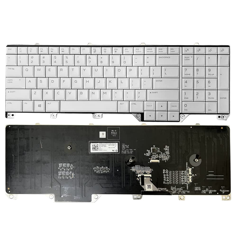 Huasheng Suda RGB Backlit Keyboard US Replacement for DELL Alienware 17 R5 51M 062W10 62W10 , PK132F11B00 NSK-EYBBC
