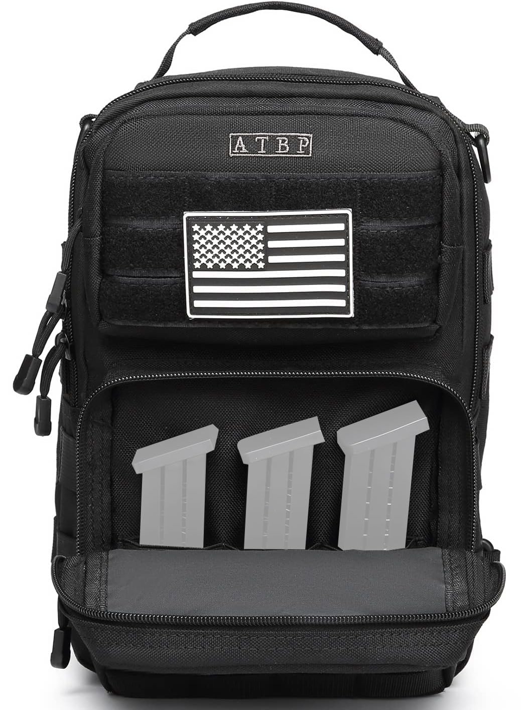 ATBP Tactical Sling Backpack With Holster Military Crossbody Bag for Men Single Shoulder Back Pack 10L