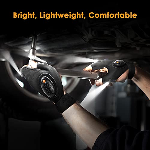 HANPURE Right Angle Drill Attachment Set+Rechargeable LED Flashlight Gloves