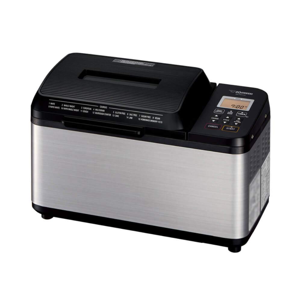 Zojirushi BB-PDC20BA Home Bakery Virtuoso Plus Breadmaker, 2 lb. loaf of bread, Stainless Steel/Black & BB-SSC10WZ Home Bakery Maestro Breadmaker, Premium White