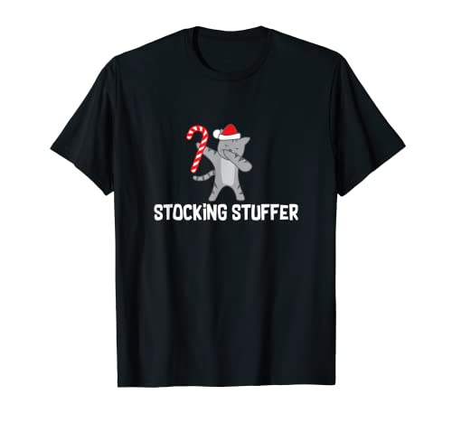 Christmas Dabbing Cat T-Shirt_ Stocking Stuffer Holiday Gift T-Shirt
