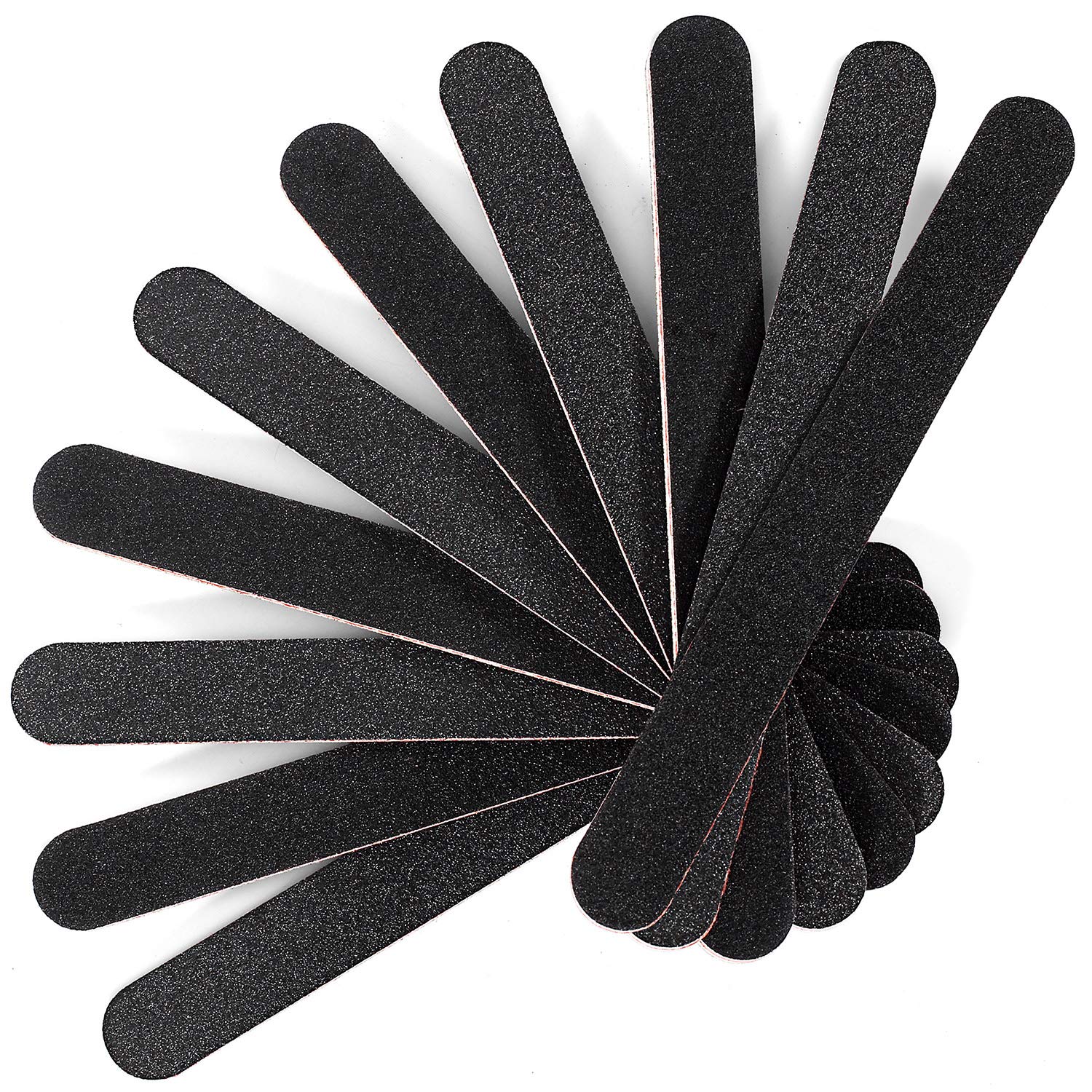 Nail File Emery Board Nail care Double Sided 100 180 Grit Gel Acrylic Dip Black Nail Buffering Files Professional Manicure Pedicure Tools 10Pcs/Pack Nail Files Set for Home and Salon Use