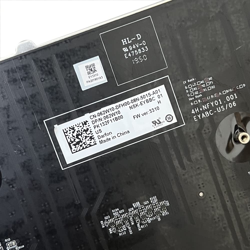 Huasheng Suda RGB Backlit Keyboard US Replacement for DELL Alienware 17 R5 51M 062W10 62W10 , PK132F11B00 NSK-EYBBC