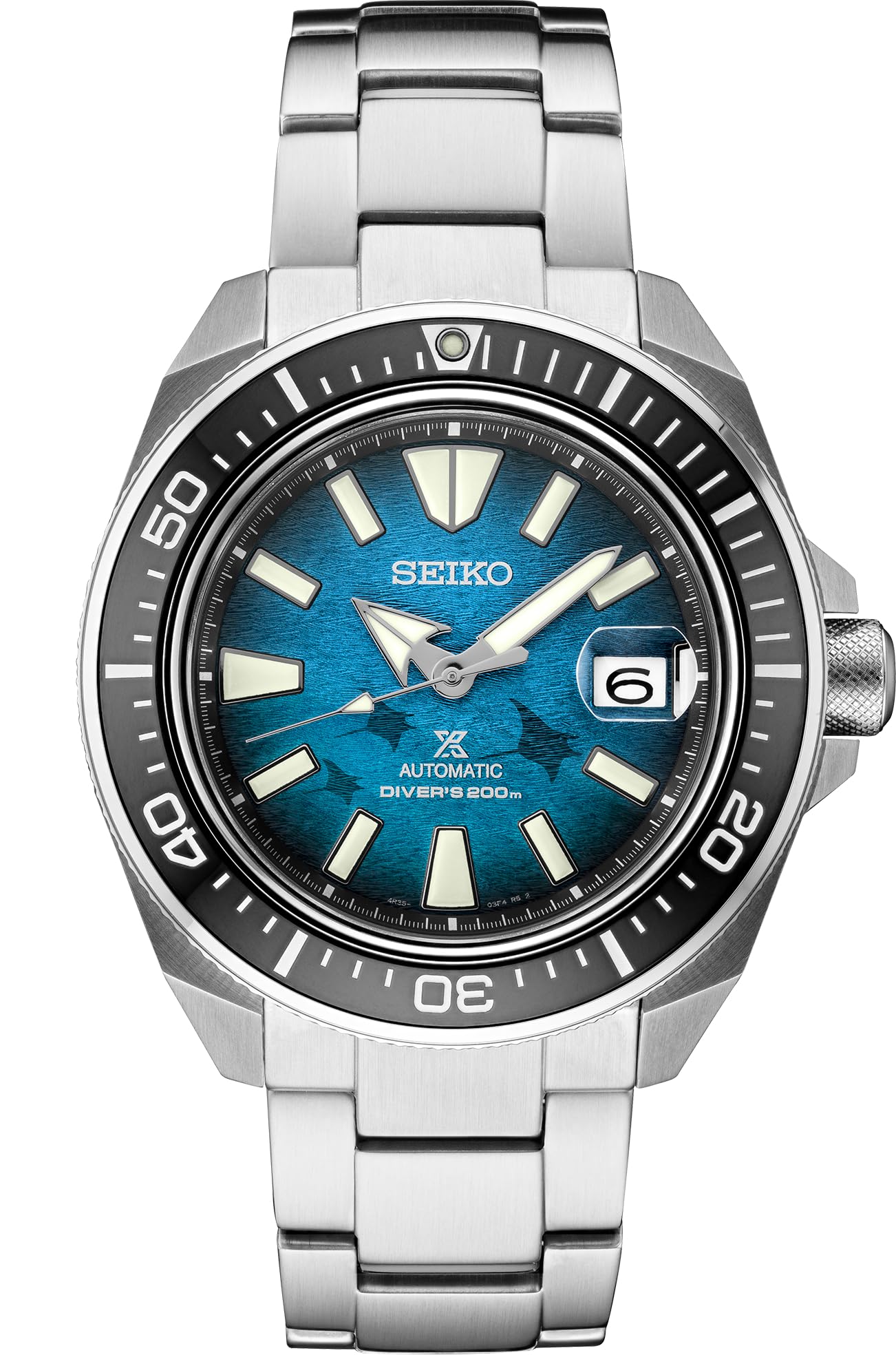 SEIKO SRPE33 Automatic Dive Watch for Men - Prospex Special Edition - LumiBrite Hands, Unidirectional Bezel - Water Resistant 200M
