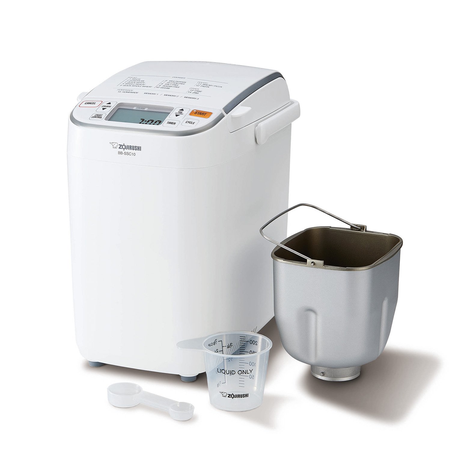 Zojirushi BB-PDC20BA Home Bakery Virtuoso Plus Breadmaker, 2 lb. loaf of bread, Stainless Steel/Black & BB-SSC10WZ Home Bakery Maestro Breadmaker, Premium White