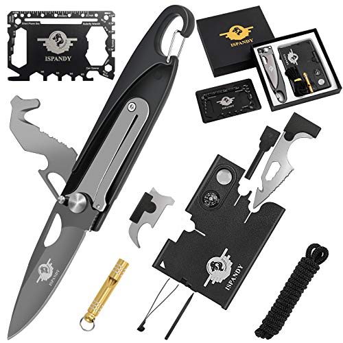Multitool Tool Pocket Tool Gift for Men with 7 in 1 Folding Keychain Tool,18 in 1 Pocket Tool,46 in 1 Credit Card Tool Wallet Tool,-Gift Boxed Stocking Stuffers for Men, Husband, Father's Day Gift…