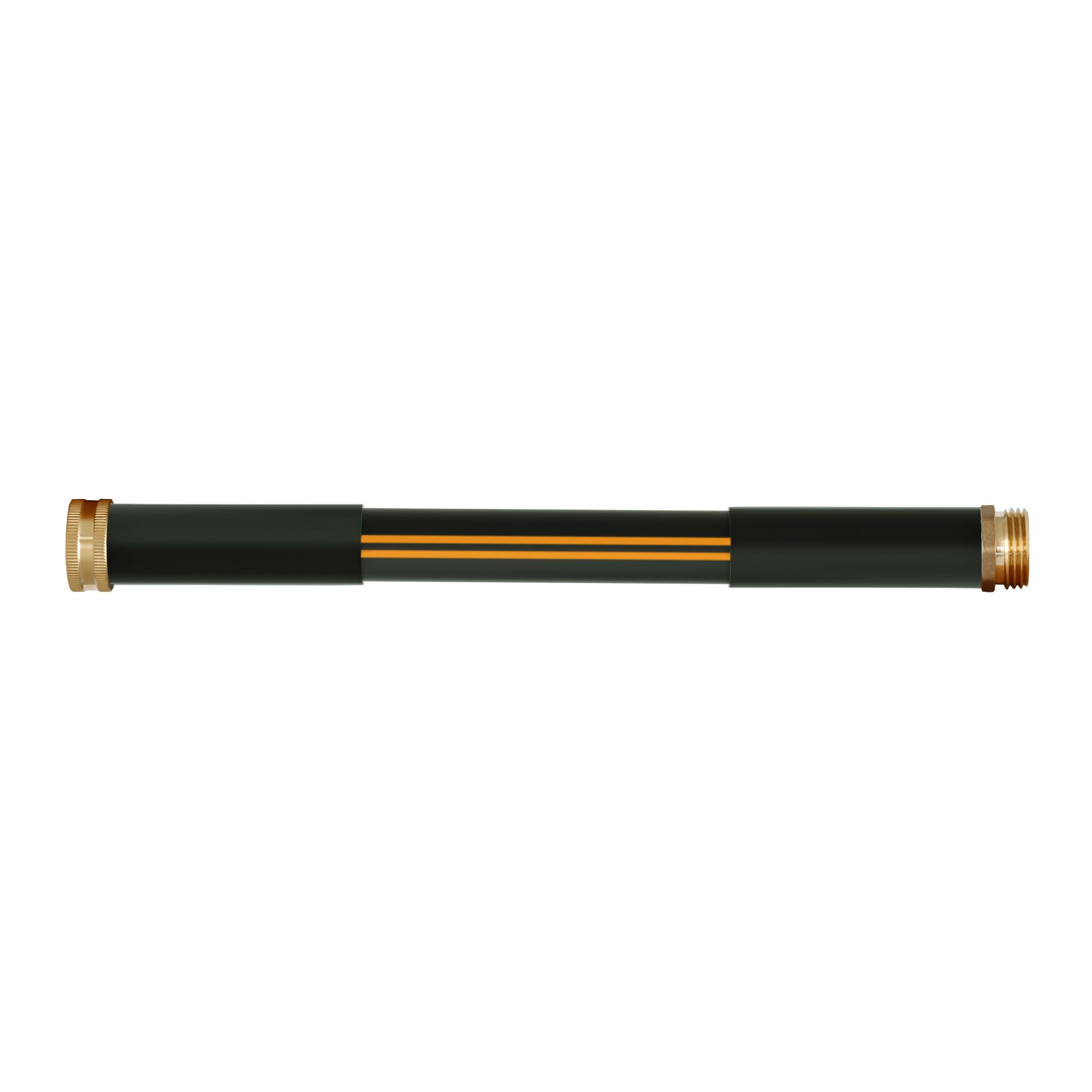 Atlantic Heavy Duty Garden Hose 1 ft x 5/8 Inch Black Color, Short Connection Leader Hose with Solid Brass Connectors (1 Foot)