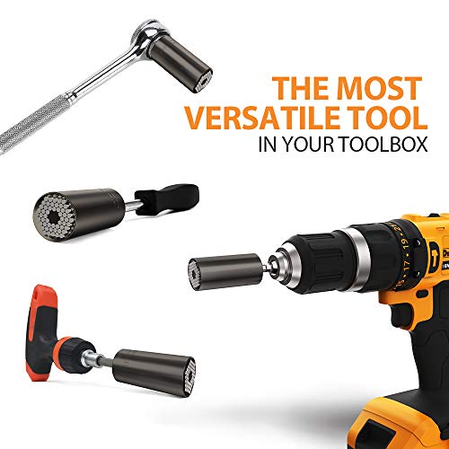Universal Socket Tools Gifts for Men: Christmas Gifts Stocking Stuffers for Dad Boyfriend Husband Professional 7mm-19mm Tool Sets Power Drill Adapter Stuff Ideas Unique Cool Gadgets Birthday Gift