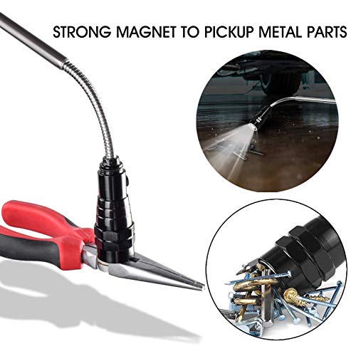 LED Magnetic Pickup Tool, Tools Gifts for Men Who Have Everything, Telescoping Pick Up Stick Magnet Tool, Telescoping Magnet Pick Up Gadget Tool for Men, DIY Handyman, Father/Dad, Husband, Boyfriend