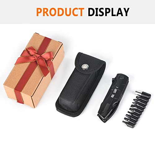 Multitool Pliers Folding Pocket Knife-Including Nylon Bag and Gifts Box,Stocking Stuffers for Men, Christmas Gifts for Men Dad,Multitool Cool Gadgets Practical Gifts