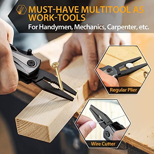 Gifts for Men Grill Scraper BBQ and Multitool 16 Tools Survival Kit - Christmas Stocking Stuffers Women Men