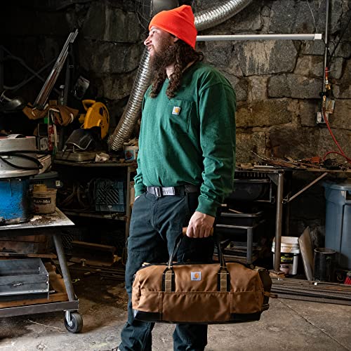 Carhartt Essential Classic Duffel, Heavy-Duty Gear Bag for Jobsite, Gym, & Travel, Brown, 35L