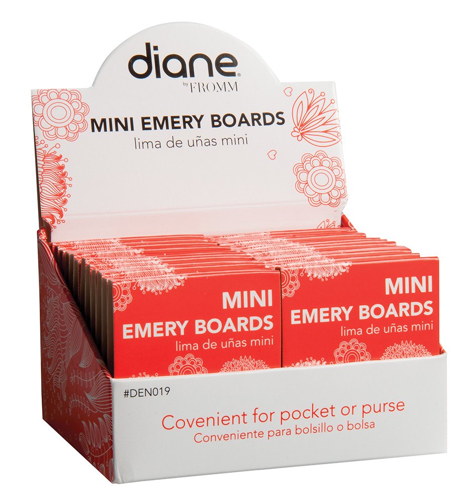 Diane Mini Emery Boards Matchbook Display, 24 Count