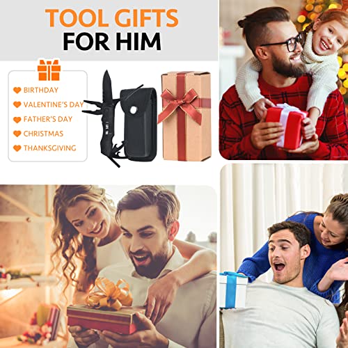 Multitool Pliers Folding Pocket Knife-Including Nylon Bag and Gifts Box,Stocking Stuffers for Men, Christmas Gifts for Men Dad,Multitool Cool Gadgets Practical Gifts