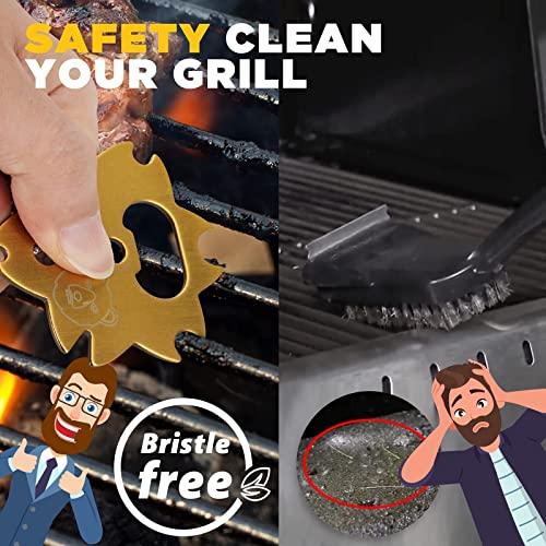 Gifts for Men Grill Scraper BBQ and Multitool 16 Tools Survival Kit - Christmas Stocking Stuffers Women Men