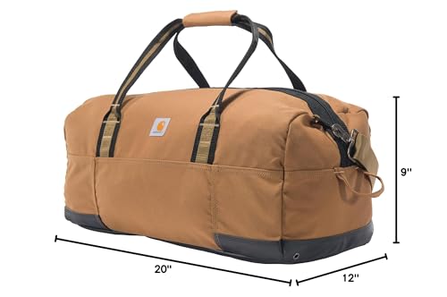 Carhartt Essential Classic Duffel, Heavy-Duty Gear Bag for Jobsite, Gym, & Travel, Brown, 35L