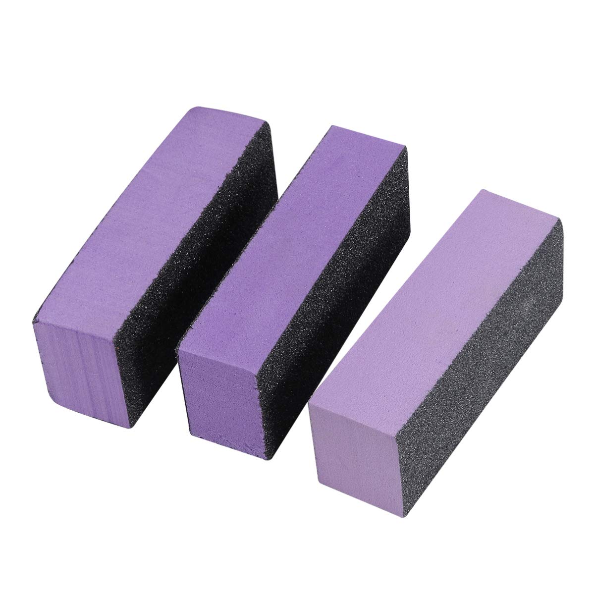 Beaupretty 3pcs Nail Files and Buffer Professional Three-sided Emery Board Buffers Nail Art Care Buffer Block Tools